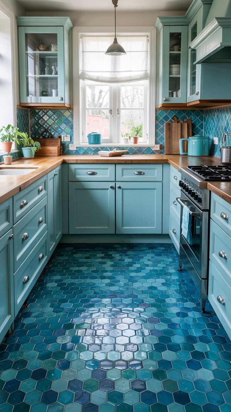 20 Blue Kitchen Flooring Ideas to Transform Your Space